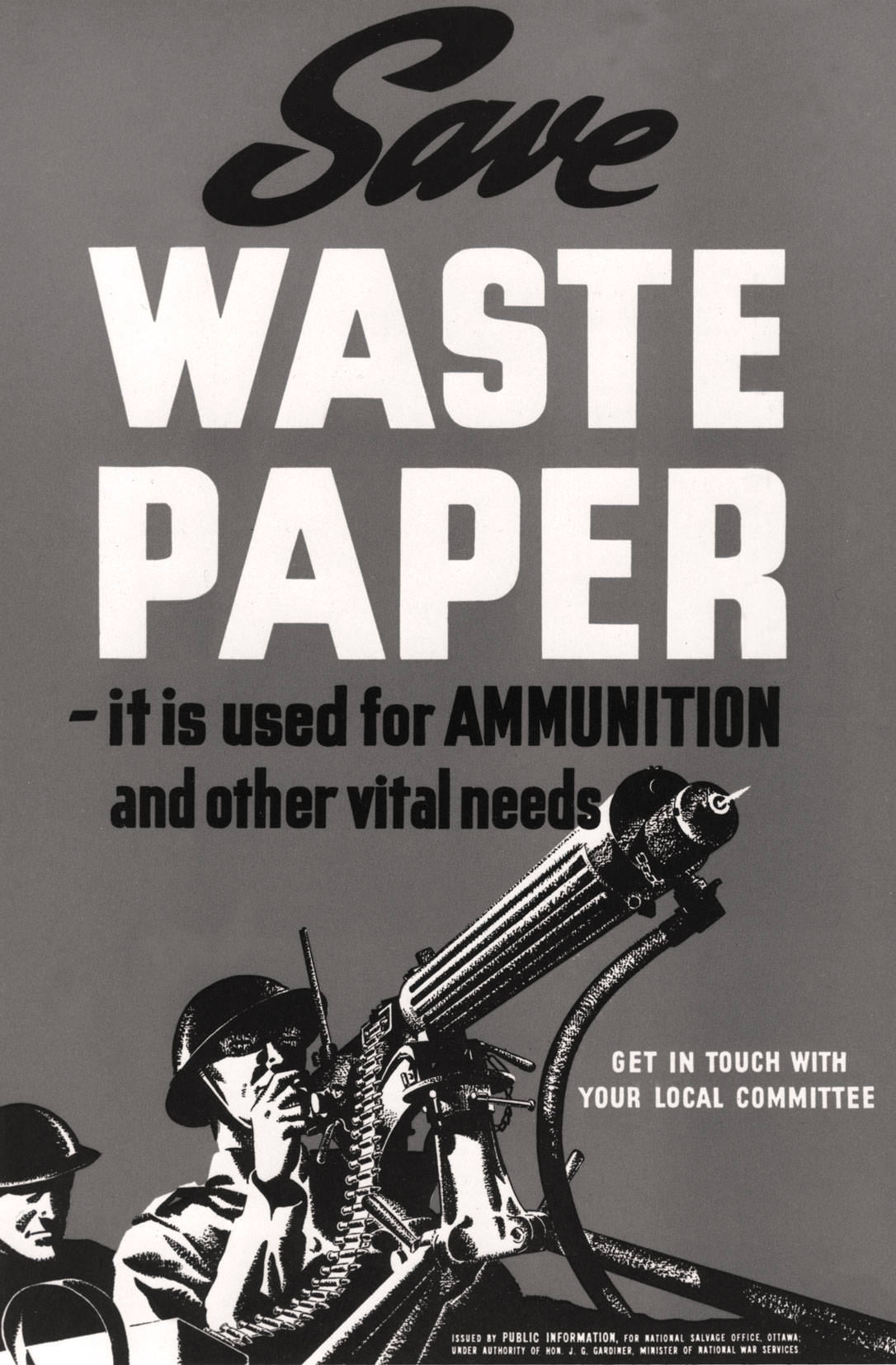Historic WWII Photo – Save Waste Paper - Legion Magazine