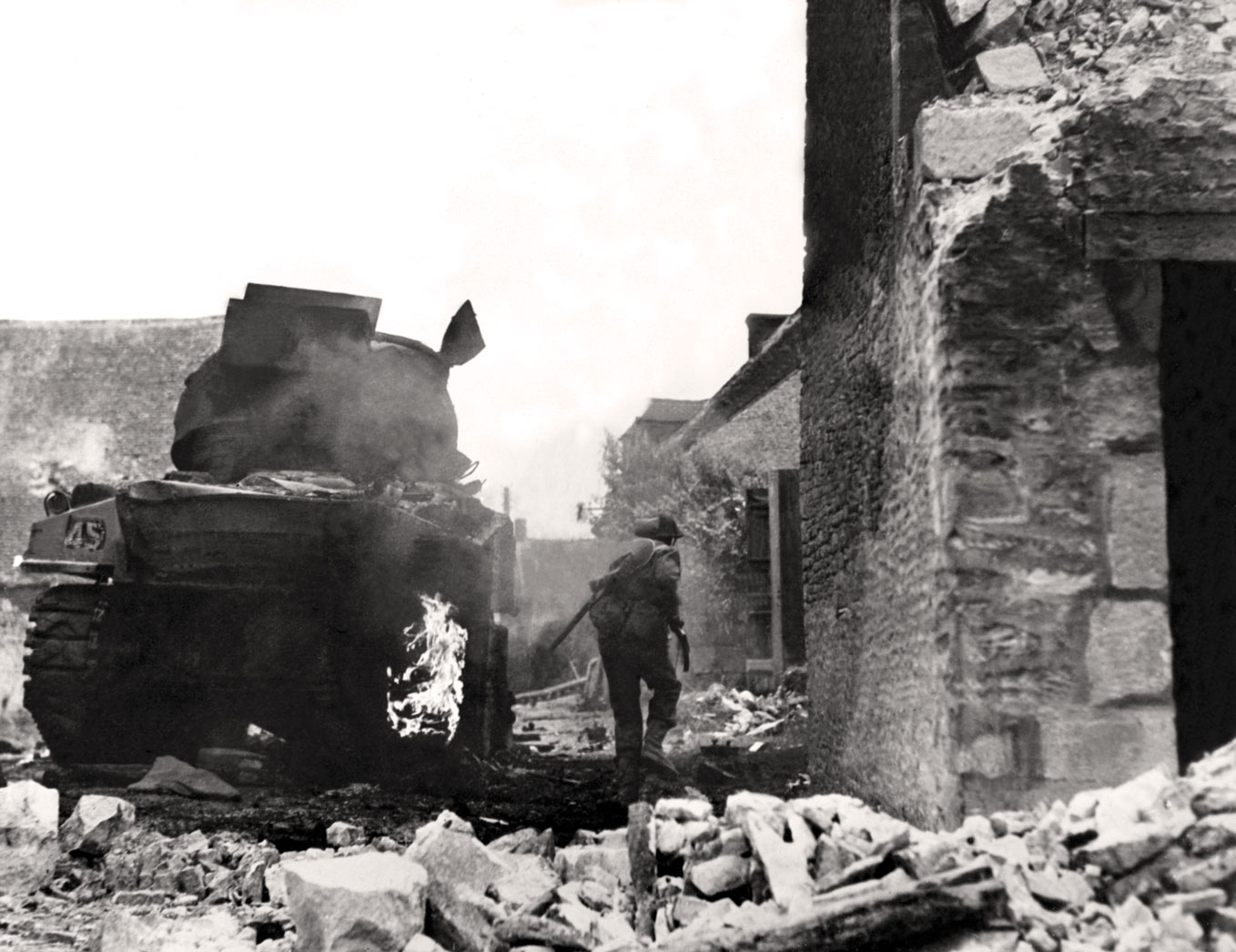 Historic WWII Photo – Tank On Fire - Legion Magazine
