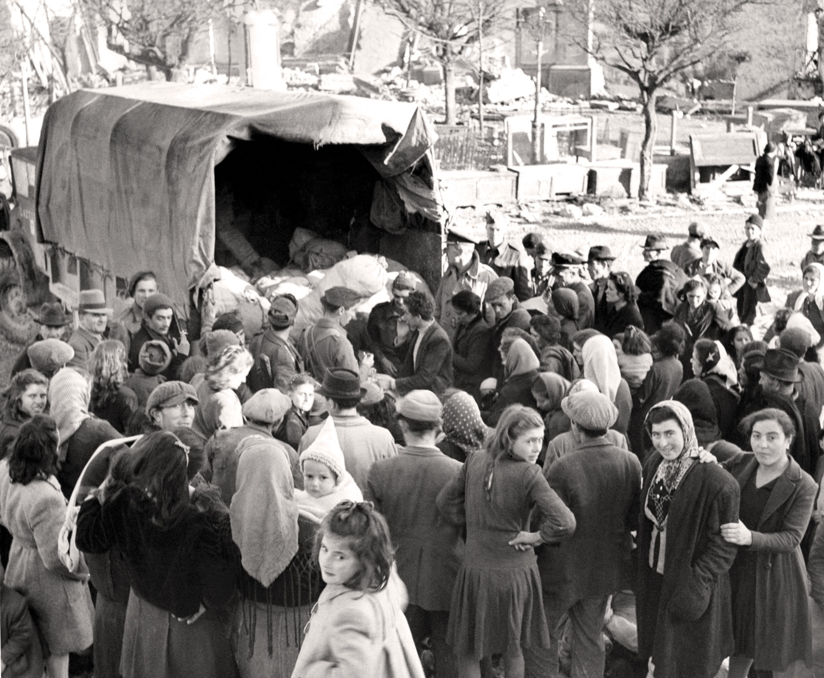 Historic WWII Photo – Refugees Await Supplies - Legion Magazine