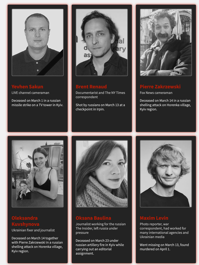 War’s first casualty: Russian forces target journalists in Ukraine ...